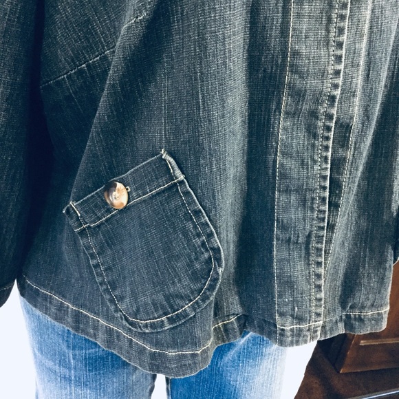 Ami | Jackets & Coats | Ami Dark Blue Swing Denim Jacket Large | Poshmark